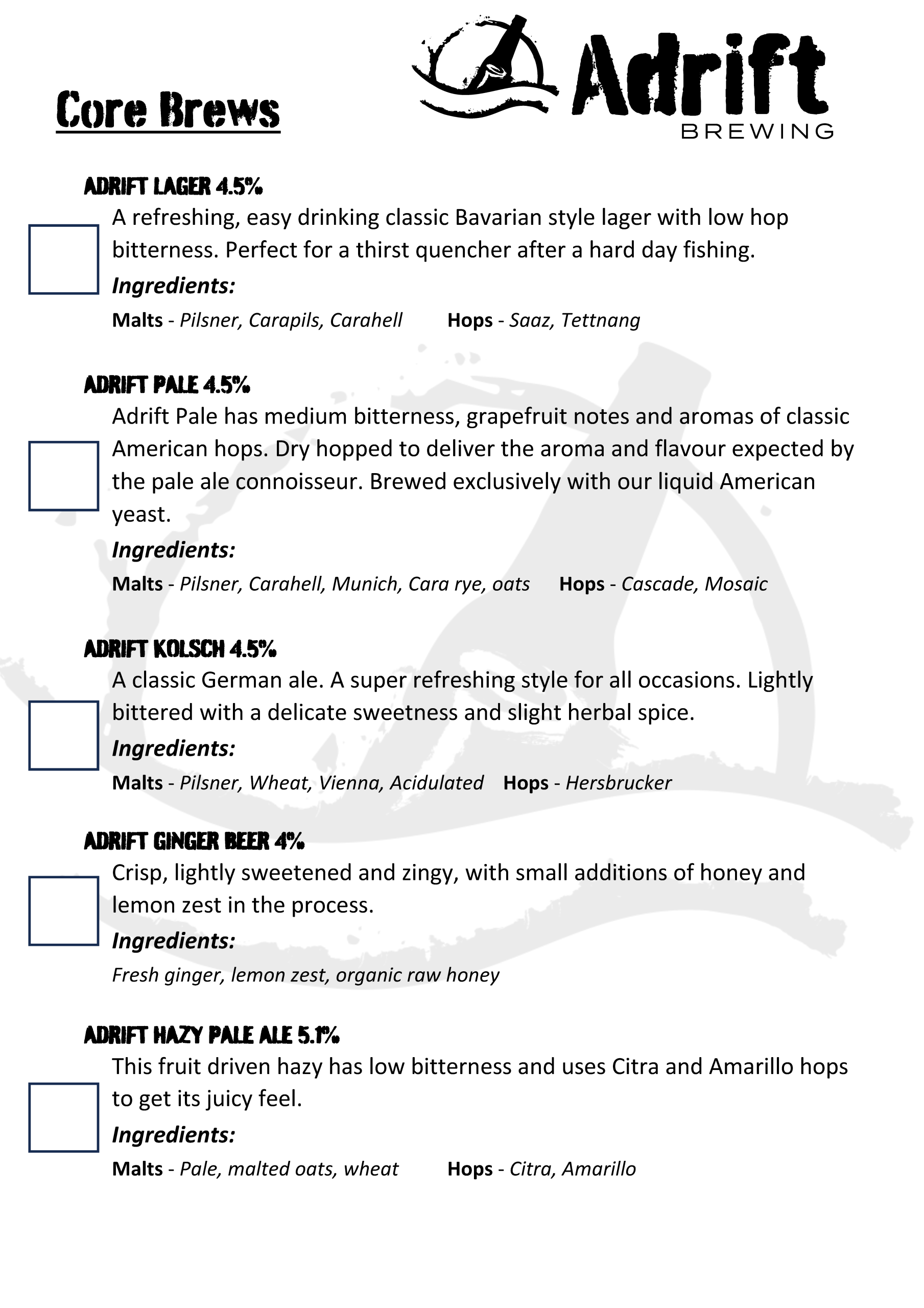 Beers Adrift Brewing